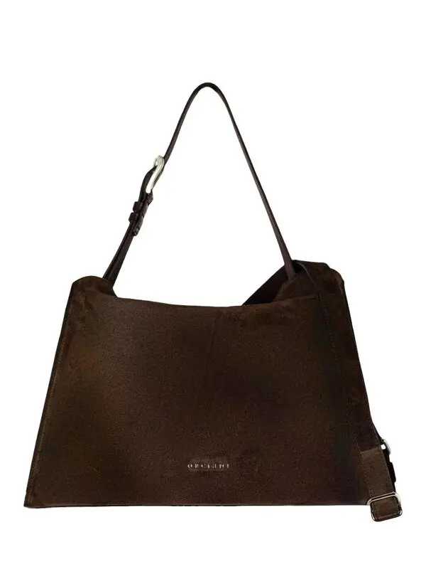 ORTIGNI Trinity Logo-print Medium Shoulder Bag - Brown