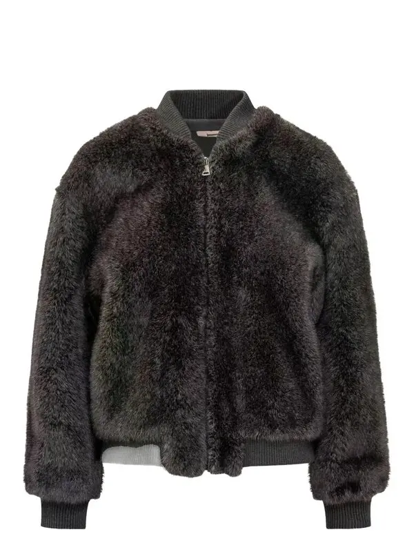 VALENTINI 1972 Faux-fur Bomber Jacket - Brown