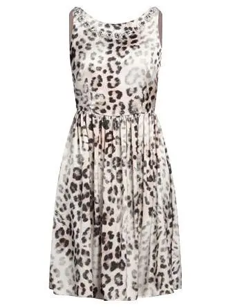 GAËLLE PARIS Leopard Print Mini Dress - Beige