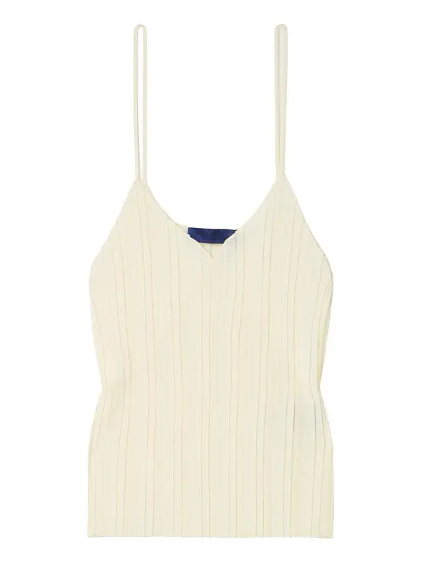 Sharon Wauchob Kaya Plissé-crepe De Chine Camisole - Neutrals