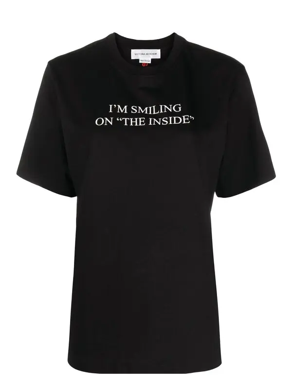 Victoria Beckham T-shirt With Print - Black