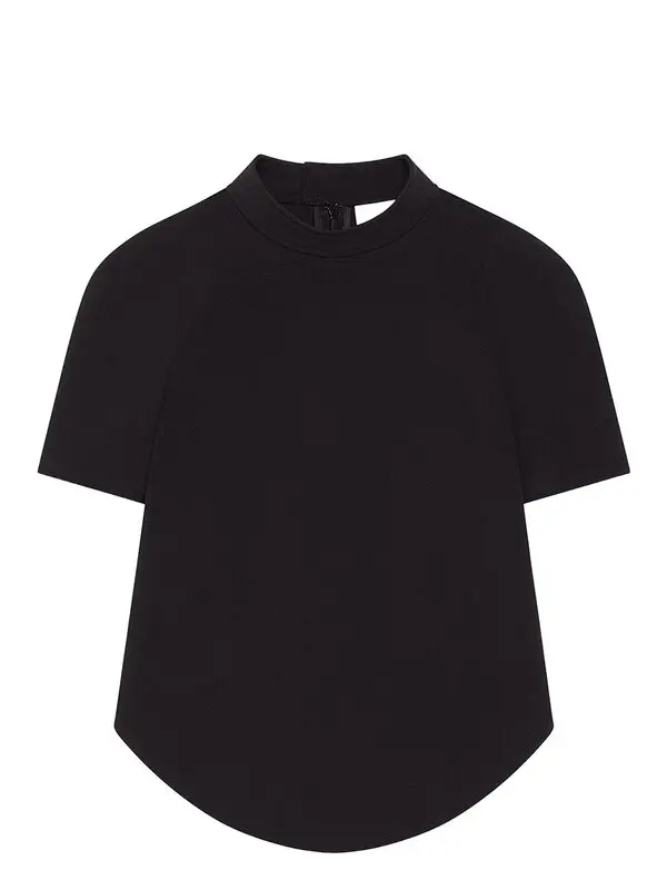 COURREGES Circle Heritage Top - Black