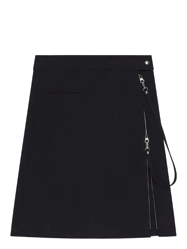 COURREGES Midi Skirt With Zipper - Black
