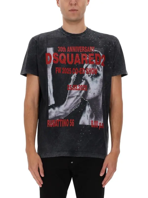 Dsquared2 T-shirt With Print - Grey