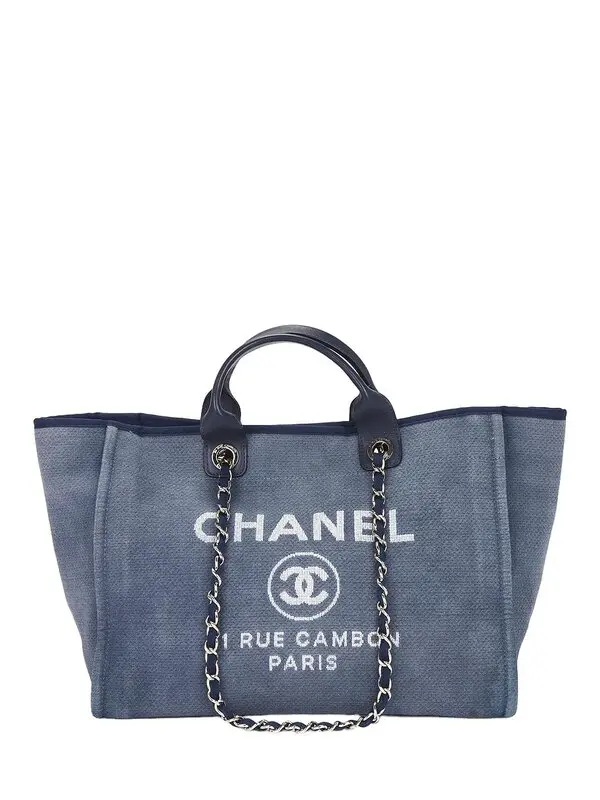 Chanel Deauville Gm Tote Bag - Blue