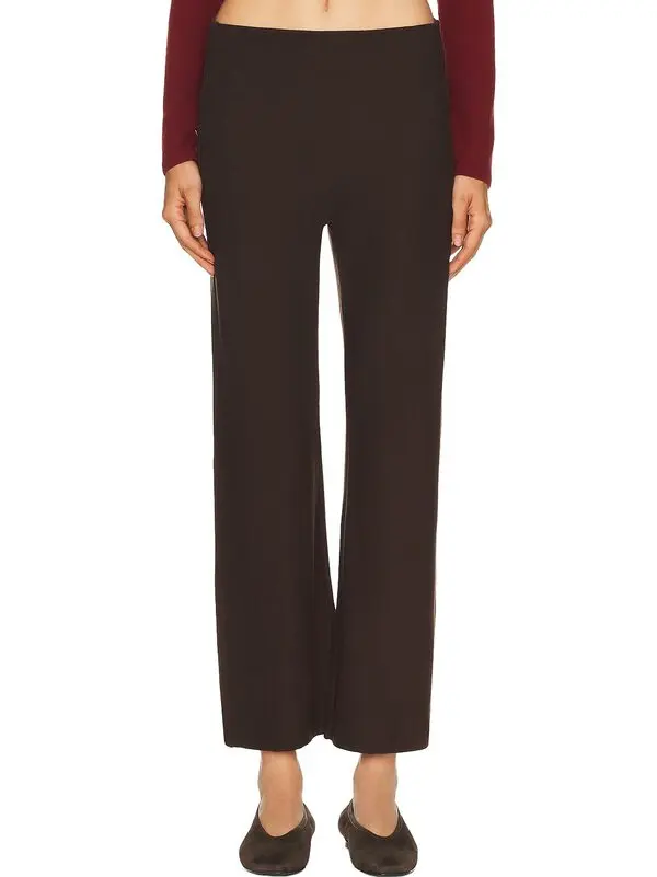 LESET Lauren Crop Flare Pant - Chocolate