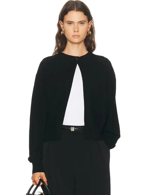HOUSE OF DAGMAR Single Button Cardigan - Black