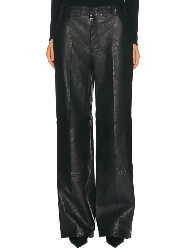 Alexander Wang Mid Rise Moto Workwear Pant - Black