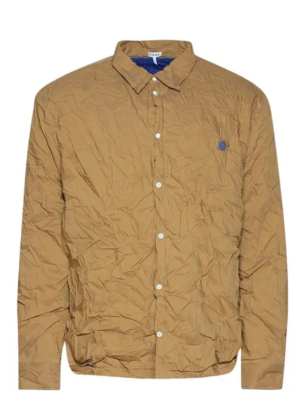 Loewe Hybrid Shirt Camel And Blue - Tan
