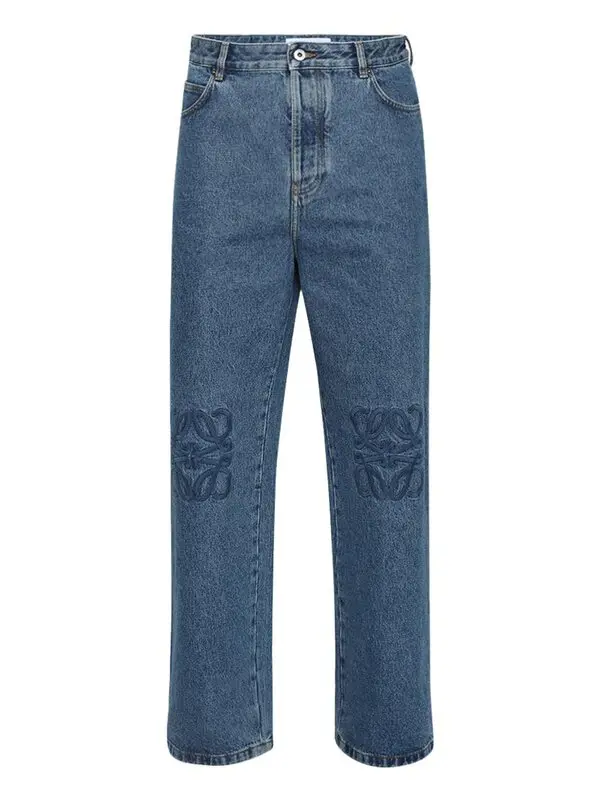 Loewe Anagram Baggy Jeans - Blue