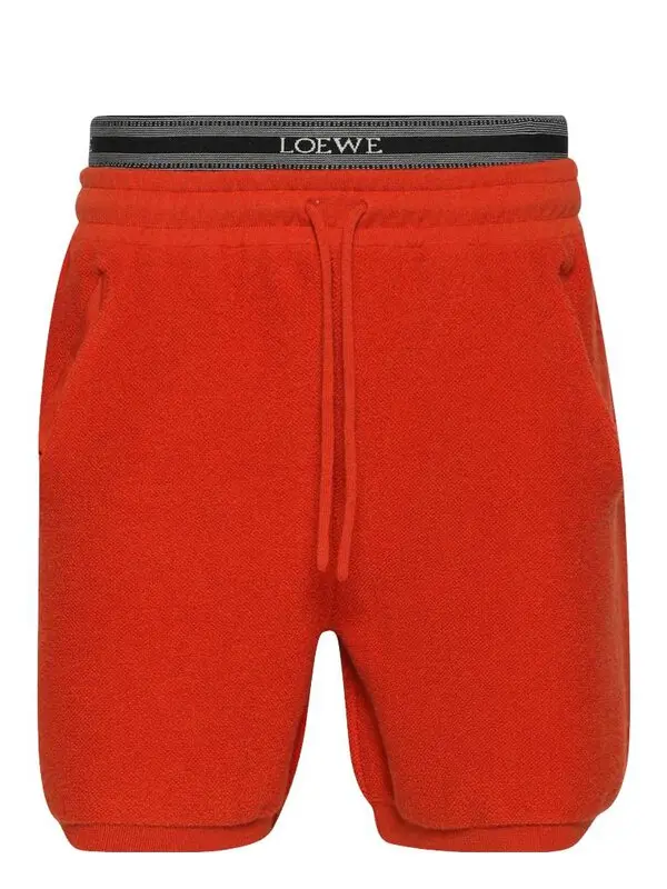 Loewe Terry Stitch Shorts - Orange