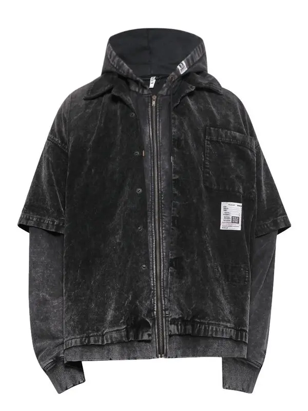 Mihara Yasuhiro Layered Corduroy Shirt - Black