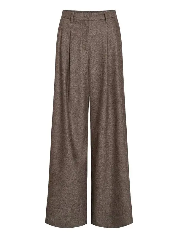 TWP Avery Wool-blend Trousers - Pinecone