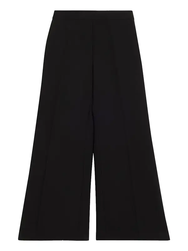 Carolina Herrera High-rise Wide-leg Wool Pants - Black