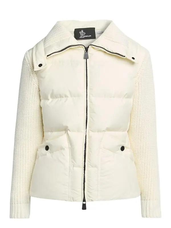 Moncler Padded Knit Combo Cardigan - White