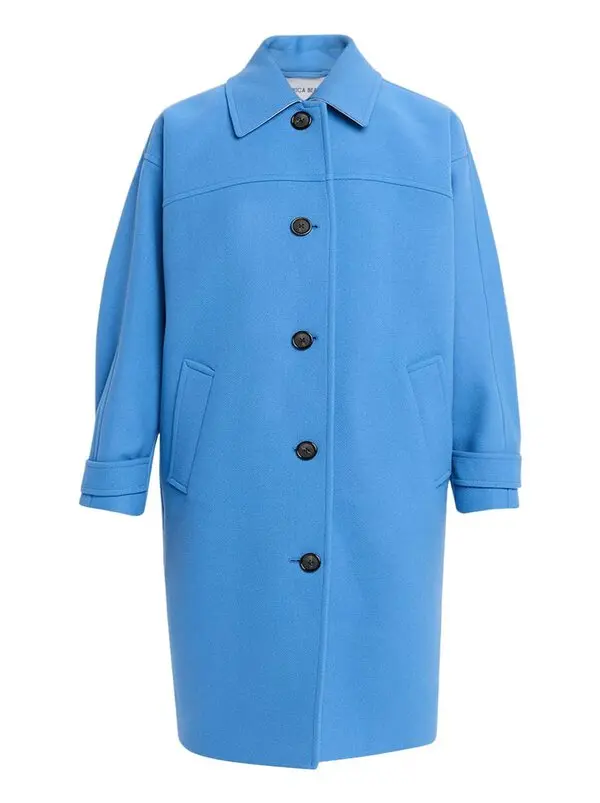 Veronica Beard Laurent Cocoon Dickey Coat - Blue Jasper