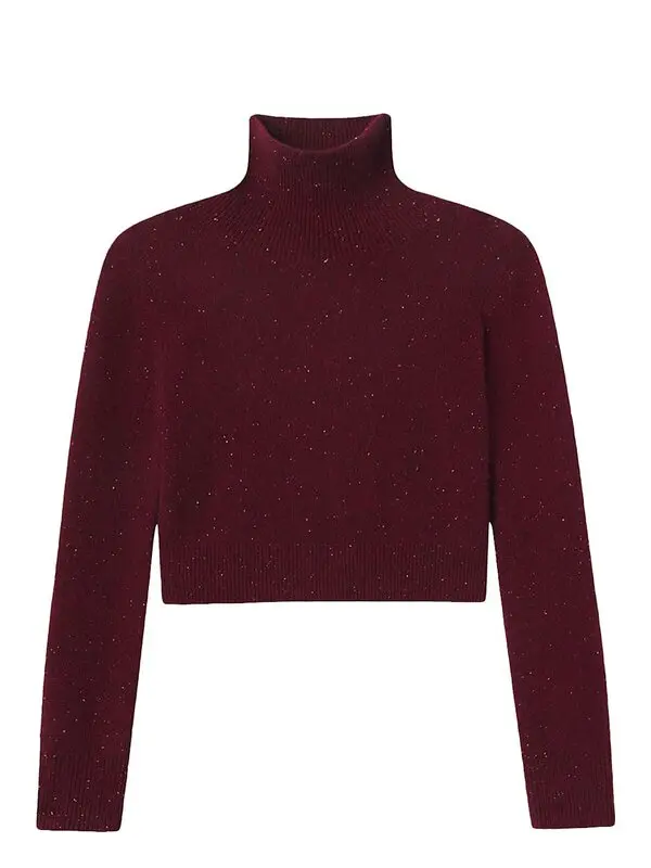 FRAME Cashmere Fleck Turtleneck - Pinot