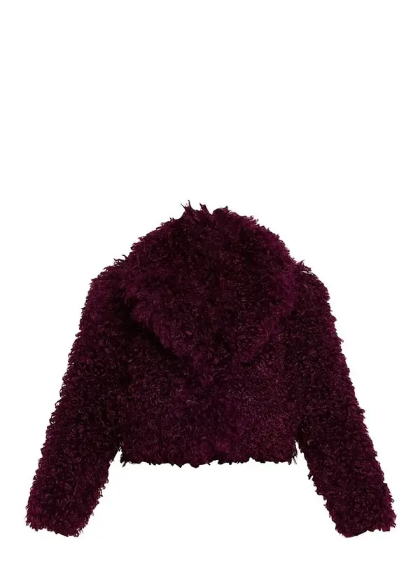 L'Agence Aura Cropped Faux Fur Jacket - Primitivo