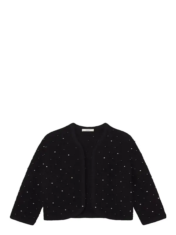 FRAME The Embellished Knit Jacket - Black
