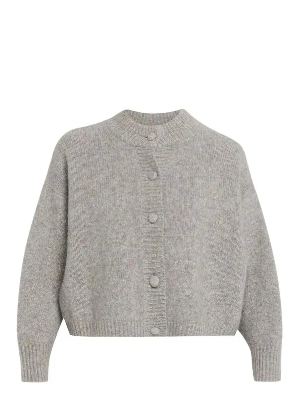 FRAME Cashmere Fleck Cardigan - Silver