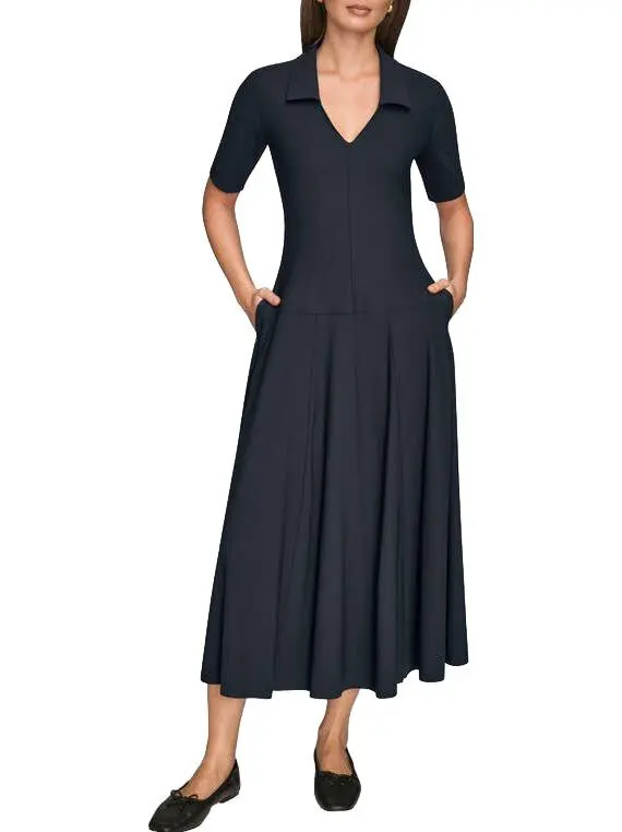 Donna Karan New York A-line Polo Dress - Black