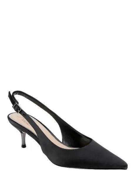 Badgley Mischka Ilana Slingback Pump - Black Satin