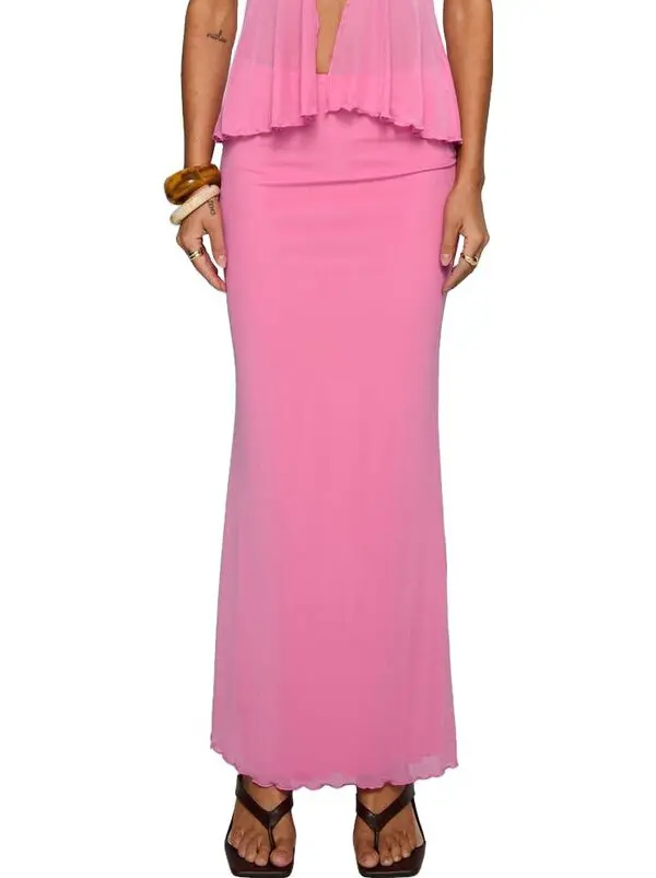 Princess Polly De Angelo Mesh Maxi Skirt - Pink