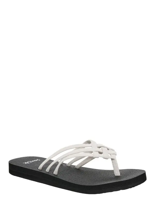Sanuk Yoga Sandy Ii Flip Flop - Silver