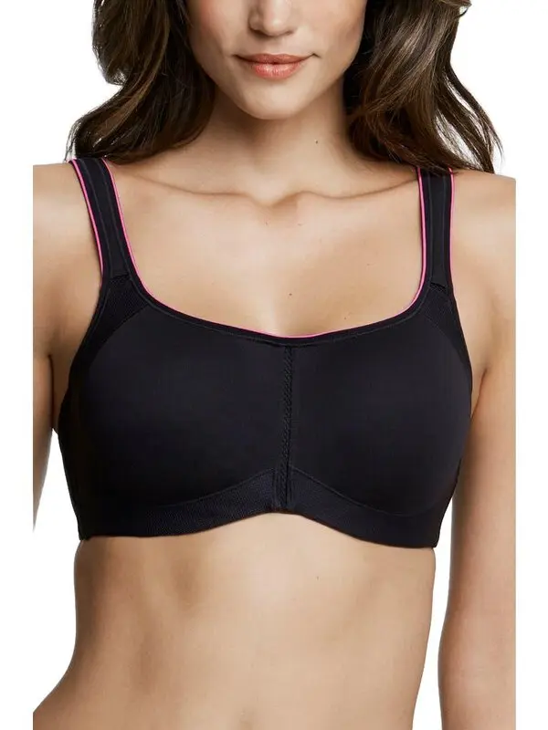 DOMINIQUE INTIMATES Zoe Pro Max High Impact Convertible Racerback T-strap Bra - Black