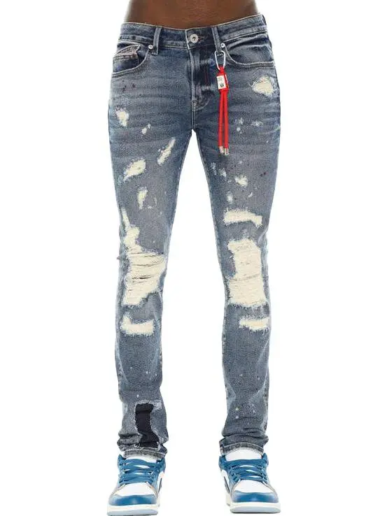 CULT OF INDIVIDUALITY Punk 601 Ripped Super Skinny Jeans - Arlo