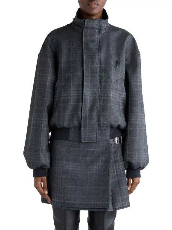 Balenciaga Reversible Wool Blouson Jacket - Grey