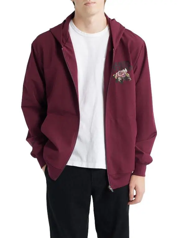SANTO STUDIO Tempo Rose Tech Zip Jacket - Merlot