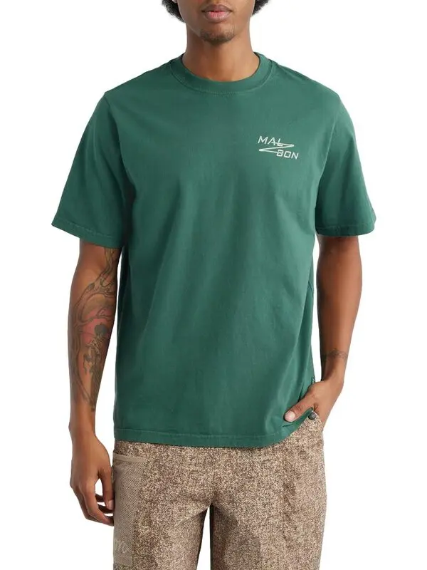 MALBON Bermuda Sport Utility Graphic T-shirt - Hunter Green