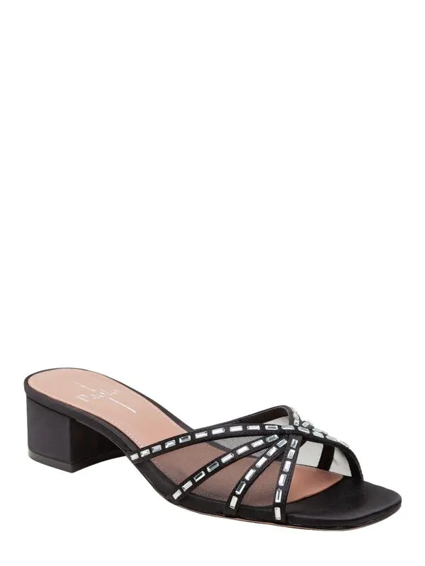 Linea Paolo Ivona Embellished Slide Sandal - Black
