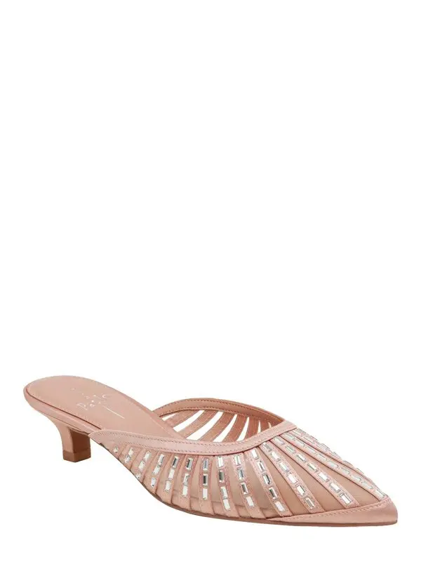 Linea Paolo Inka Pointed Toe Kitten Heel Mule - Blush