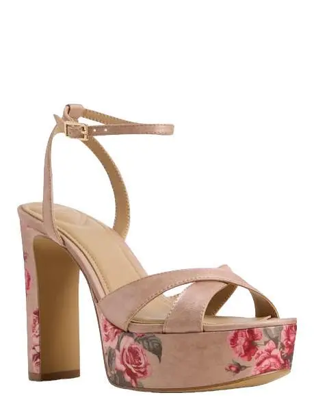 Aldo Rosine Ankle Strap Platform Sandal - Beige Combo