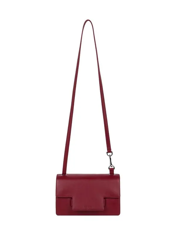 WE-AR4 The Accordion Leather Shoulder Bag - Maroon