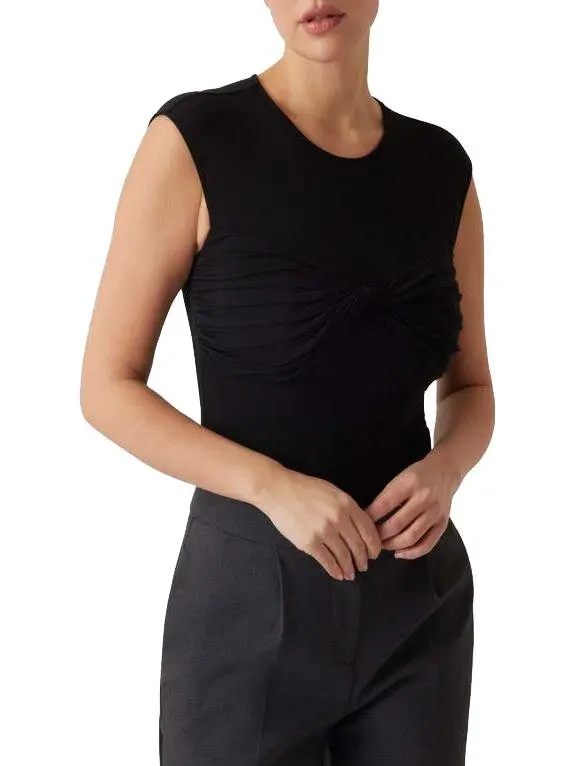 MARCIANO Amelia Twist Front Top - Black-black