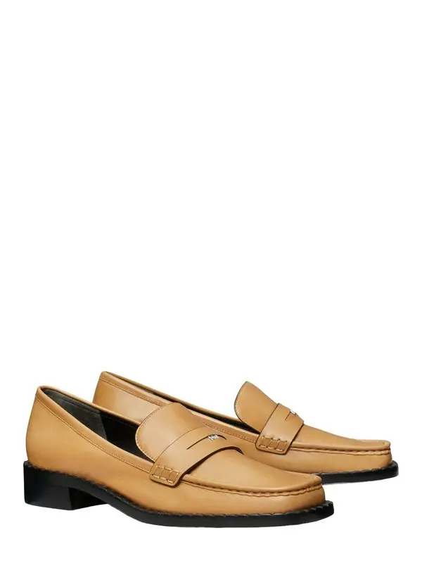 Tory Burch Square Toe Loafer - Honeycomb Tan