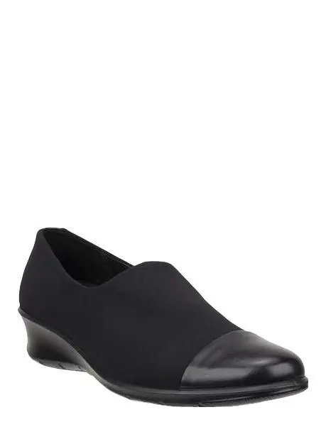 Ecco Felicia Cap Toe Loafer - Black/black