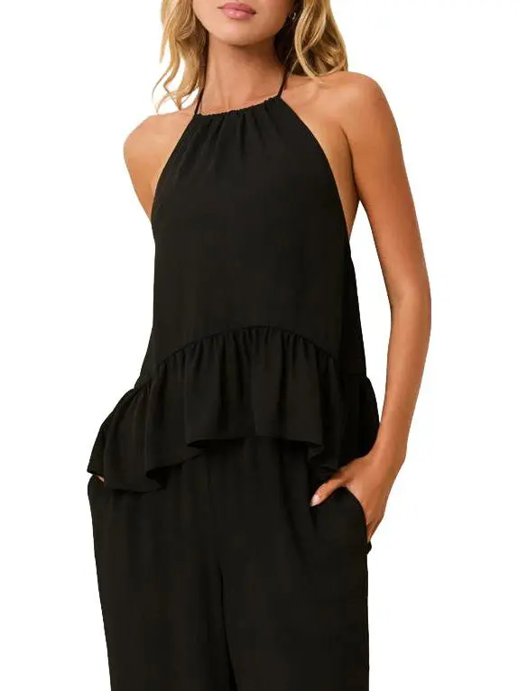 Solid & Striped The Mia Halter Top - Noir