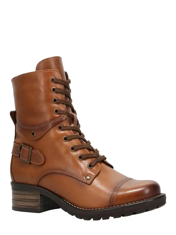TAOS Crave Leather Combat Boots - Tan