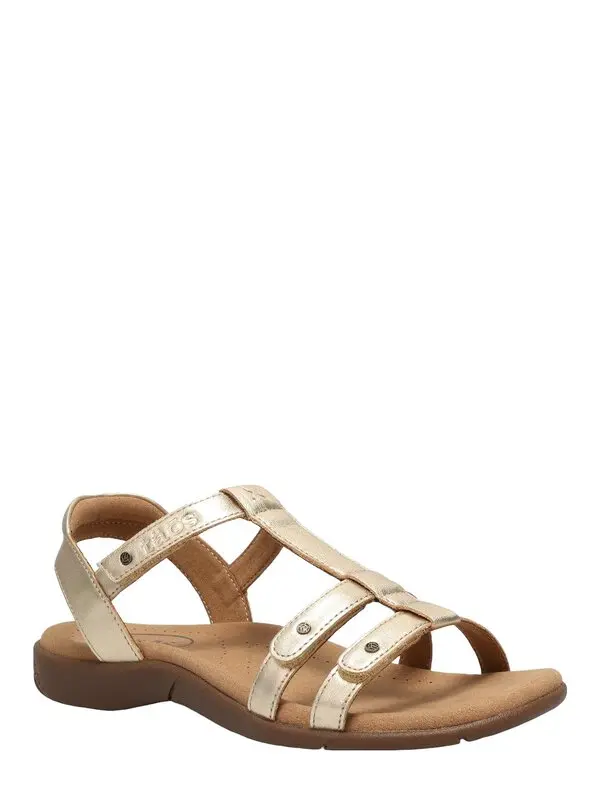 TAOS Trophy 2 Leather Sandals - Gold