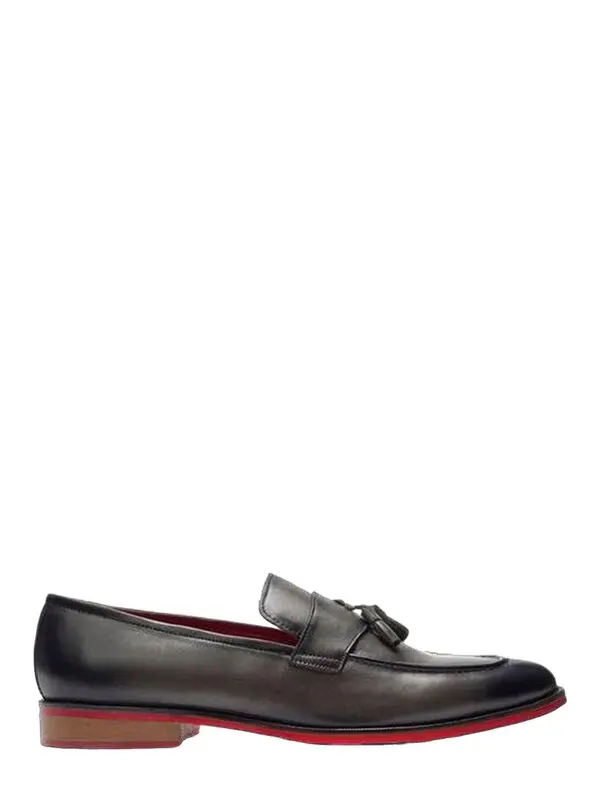CARLOS SANTANA Encore Tassel Loafer - Grey Leather
