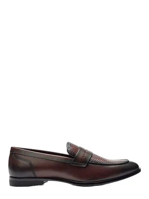 CARLOS SANTANA Solstice Penny Loafer - Brown Leather