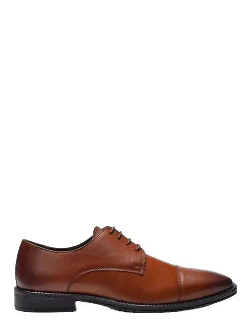 A. VEER Maddox Cap-toe Oxford - Tan Leather