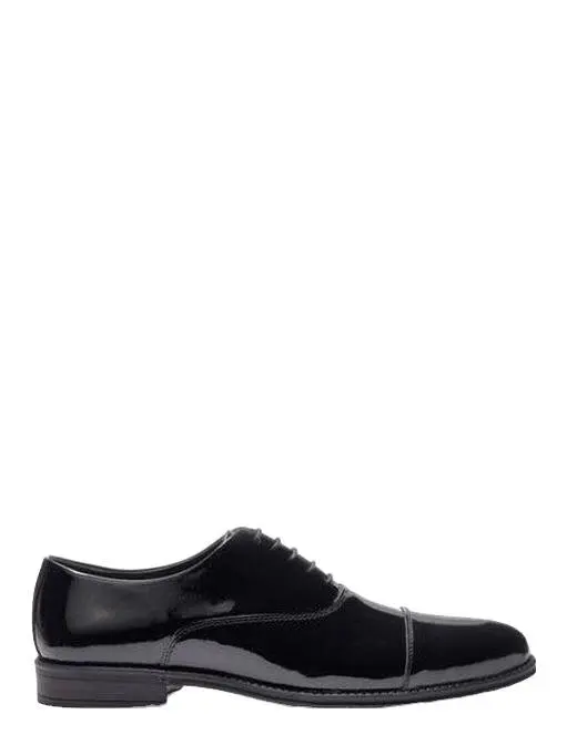 A. VEER Nero Cap-toe Oxford - Black Leather