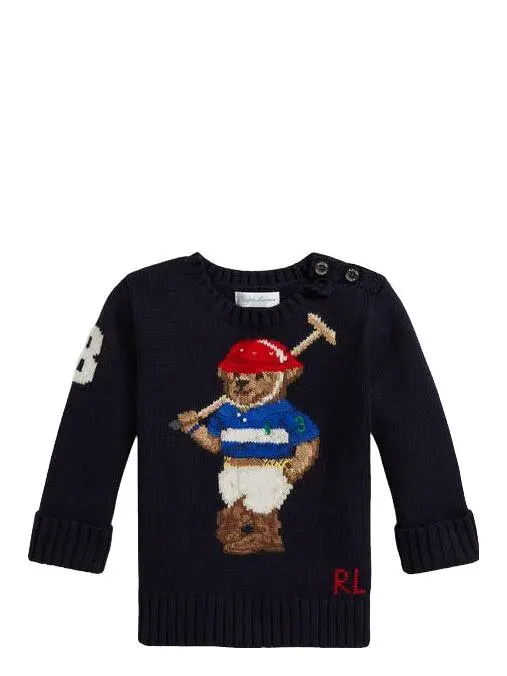 Ralph Lauren Polo Bear Cotton Crewneck Sweater - Navy