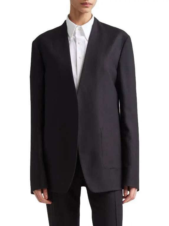 MAISON MARGIELA Minimal Virgin Wool Blazer - Black