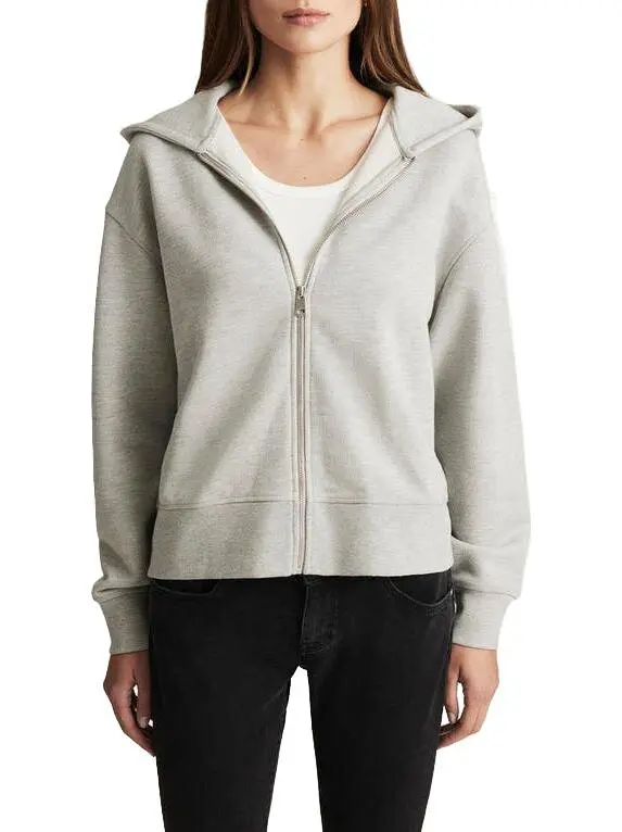 MAVI Oversized Zip-up Cotton-blend Hoodie - Grey Melange